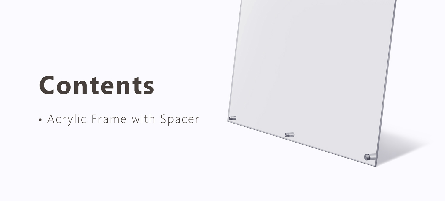 Acrylic Frame w/ Spacer | Botak Sign Pte Ltd