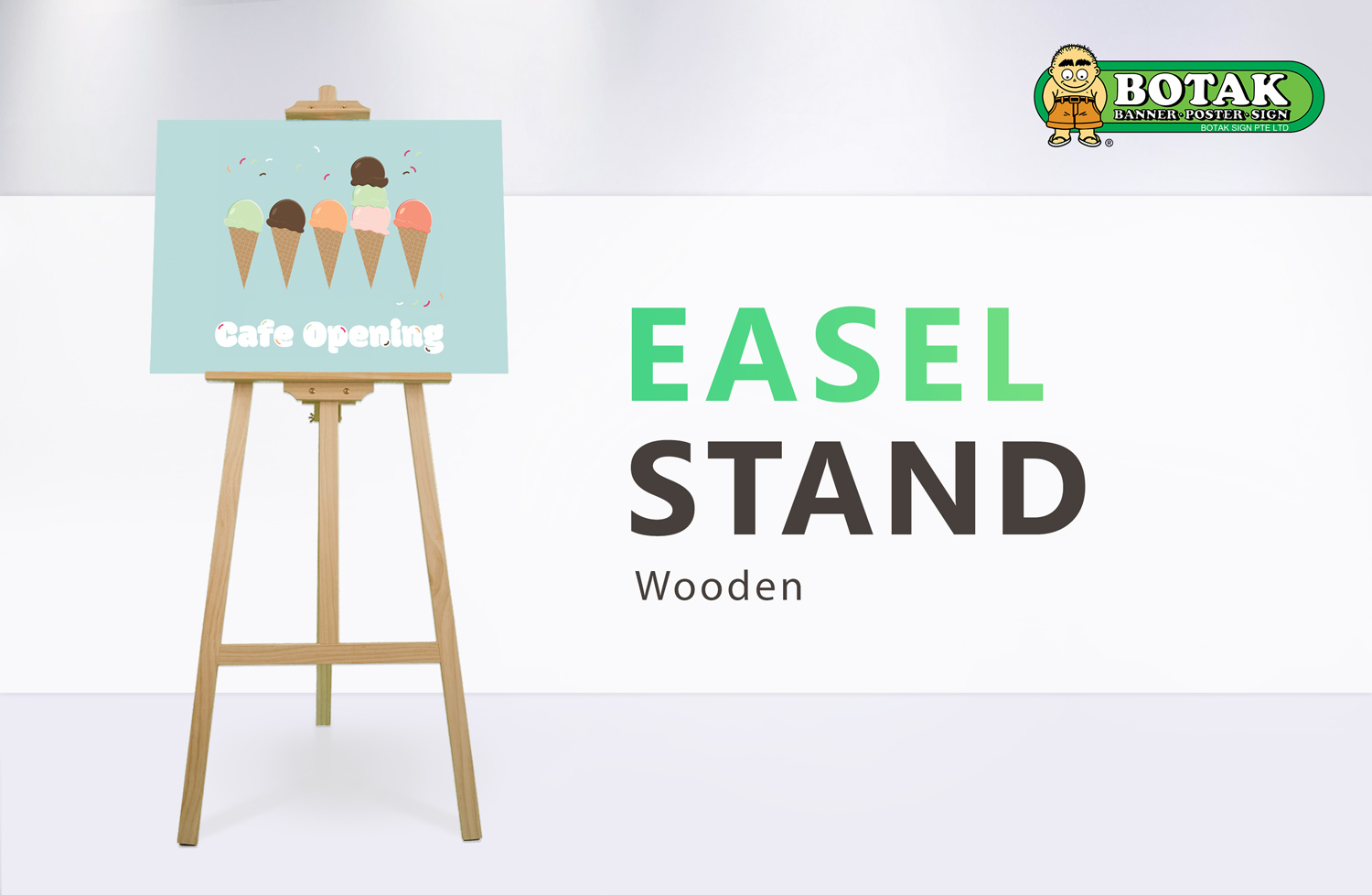 Easel (Wooden) | Botak Sign Pte Ltd